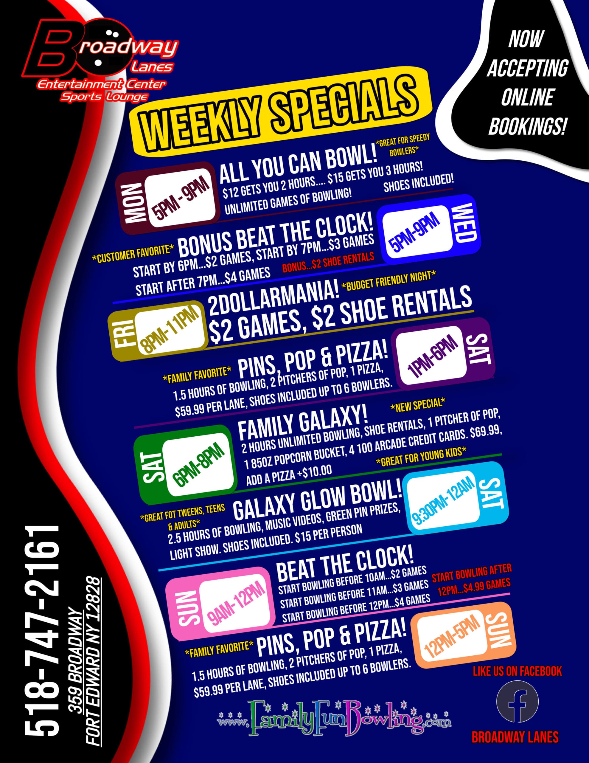 Discounts | Specials | Bowling | Broadway Lanes