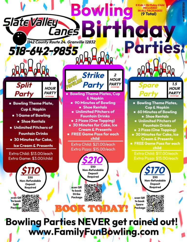 Kids Birthday Party Ideas | Birthday Parties | Slate Valley Lanes